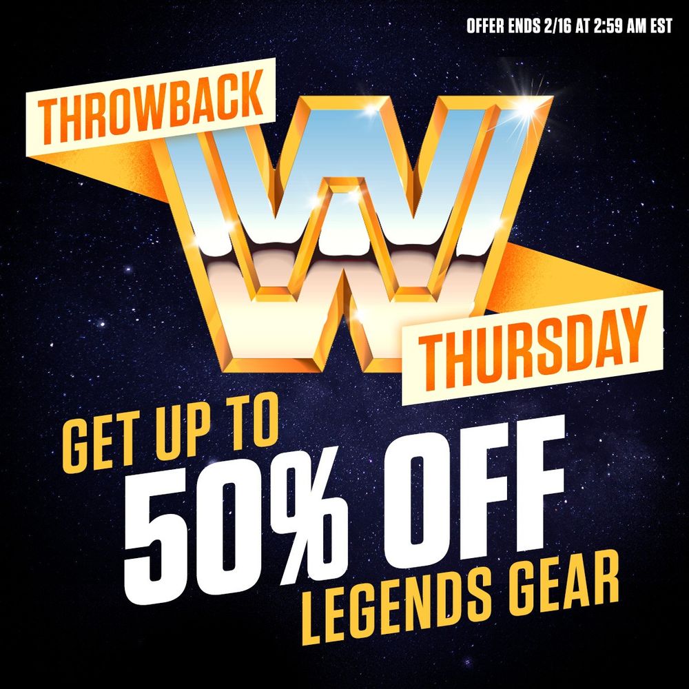 WWE: Throwback deals: Up to 50% off! | Milled